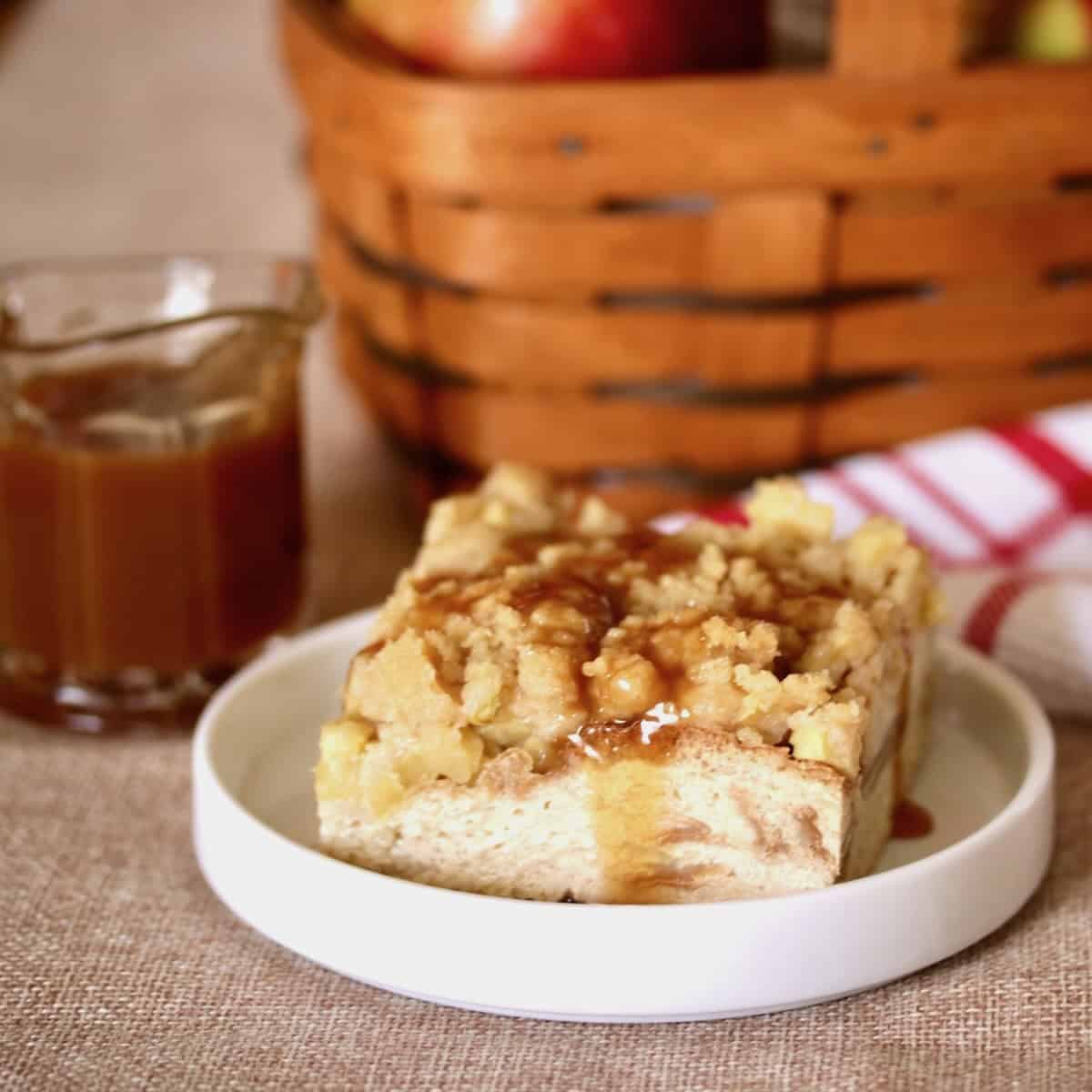 Apple Bread Pudding with Crumble Topping - Joyful Crumbs